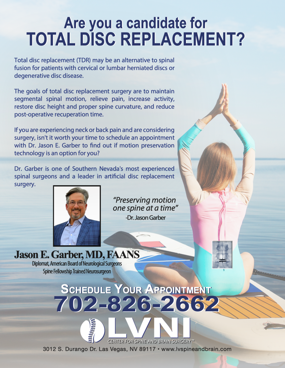 Total Disc Replacement by Dr. Jason Garber of Las Vegas Neurological ...