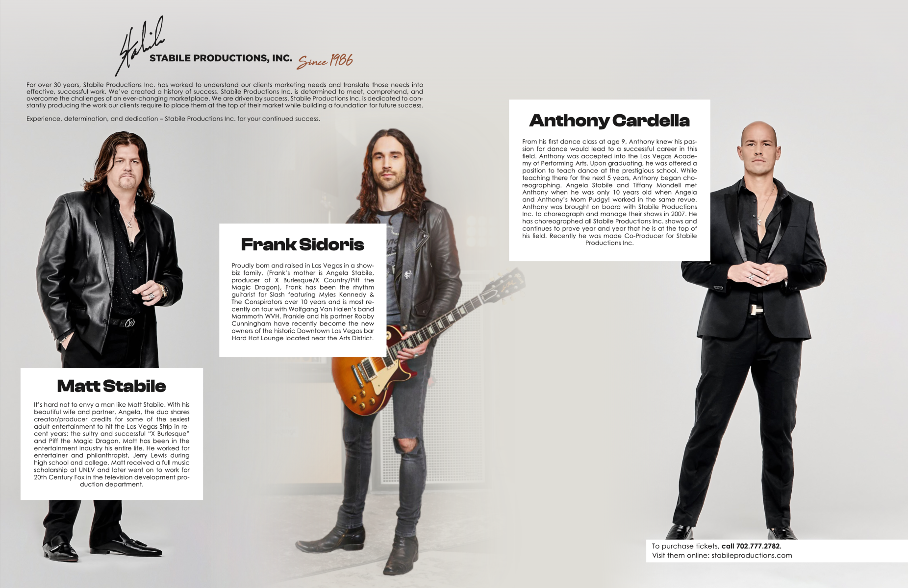 STABILE PRODUCTIONS – SINCE 1986! - Real Vegas Magazine