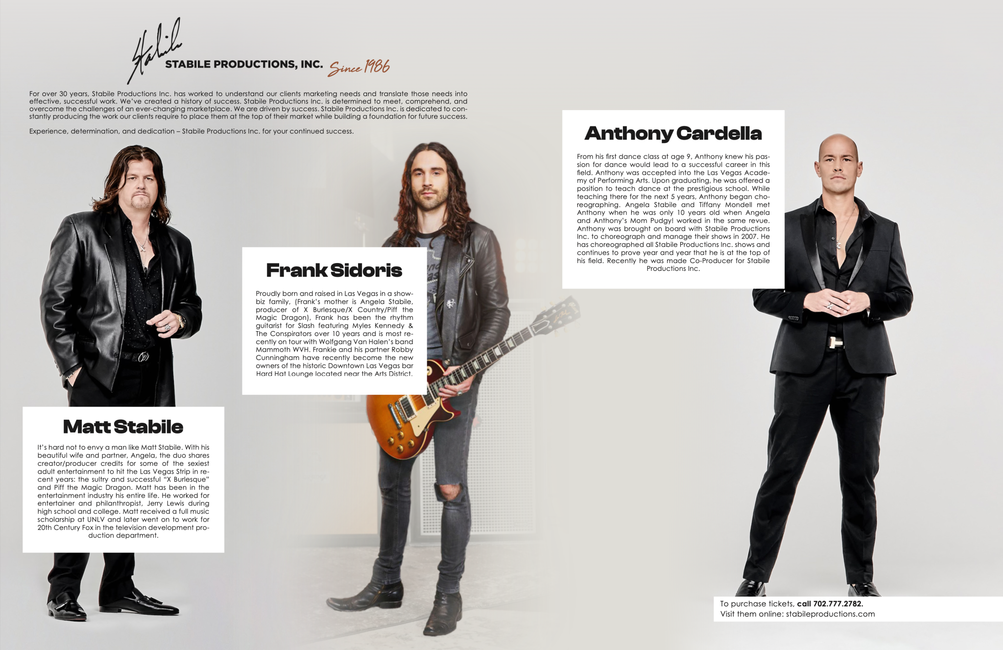 STABILE PRODUCTIONS – SINCE 1986! - Real Vegas Magazine